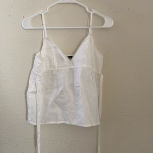 Brandy Melville | Tops | Brandy Melville White Edith Linen Tank Top ...